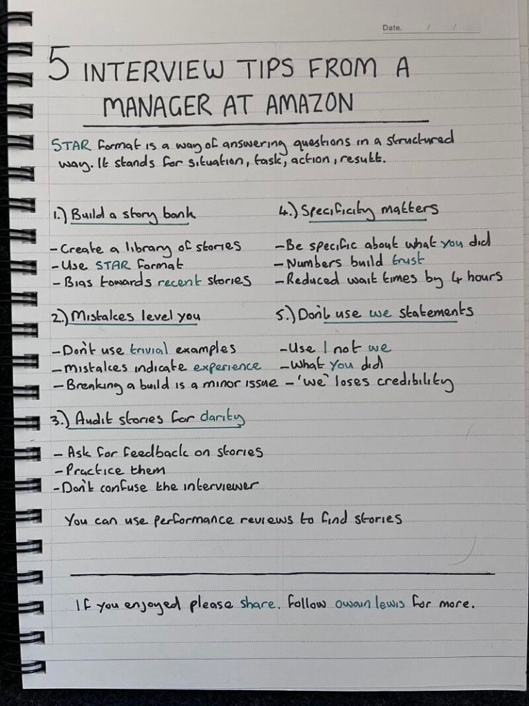 interview tips from an amazon manager – wealthci